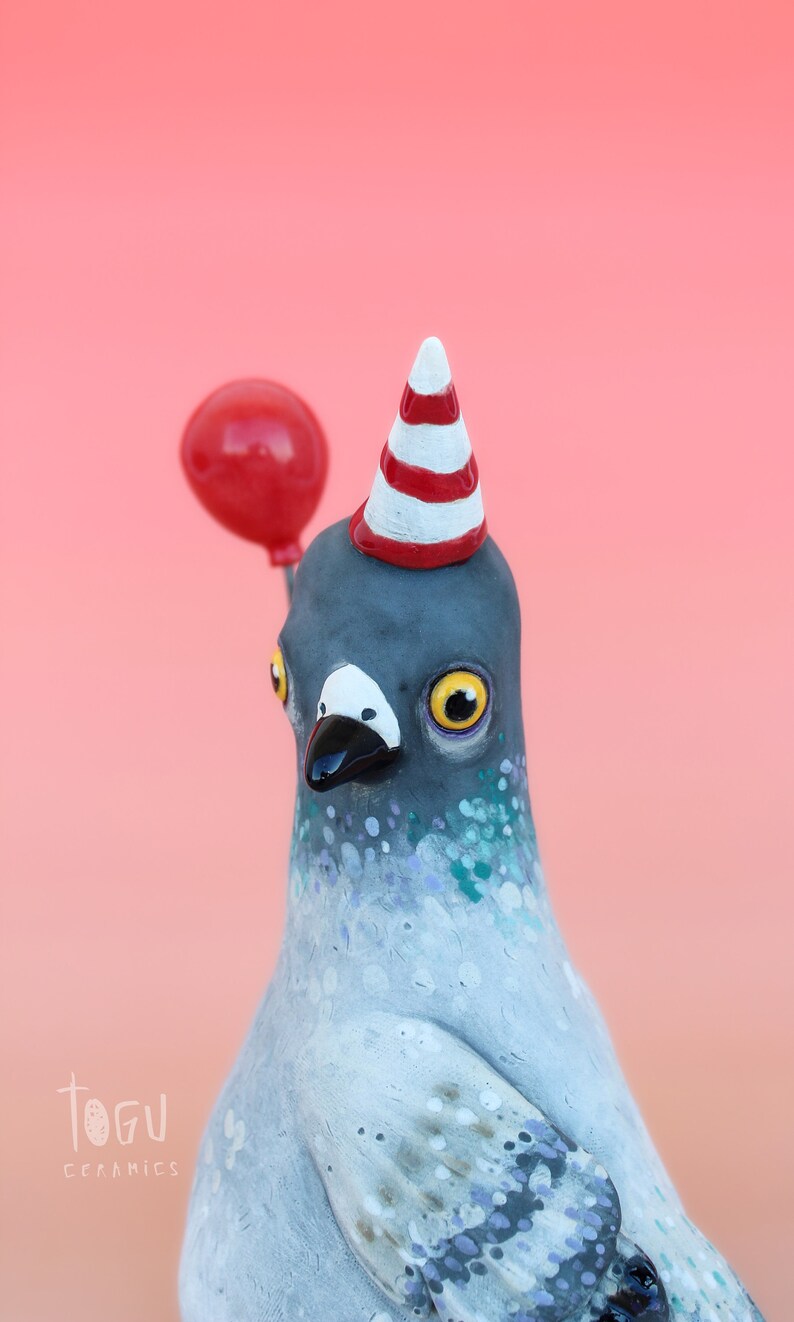 Ceramic Pigeon Sculpture Bird Figurine Handmade Ceramic - Etsy