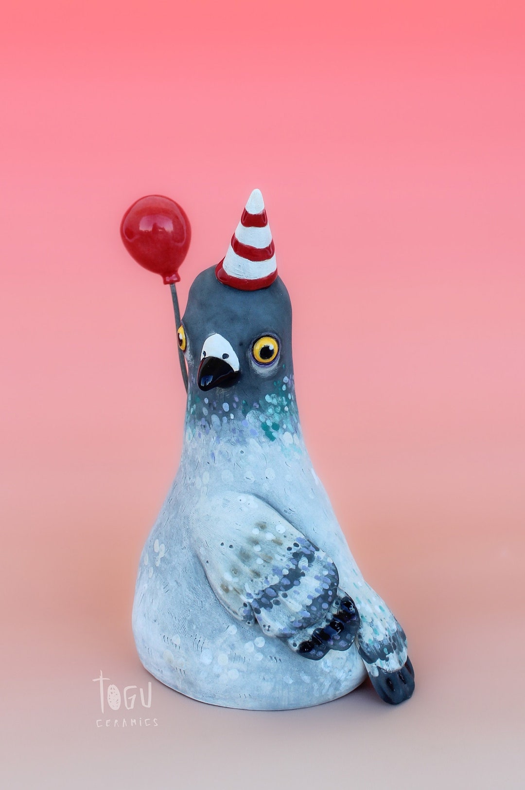 Ceramic Pigeon Sculpture Bird Figurine Handmade Ceramic - Etsy