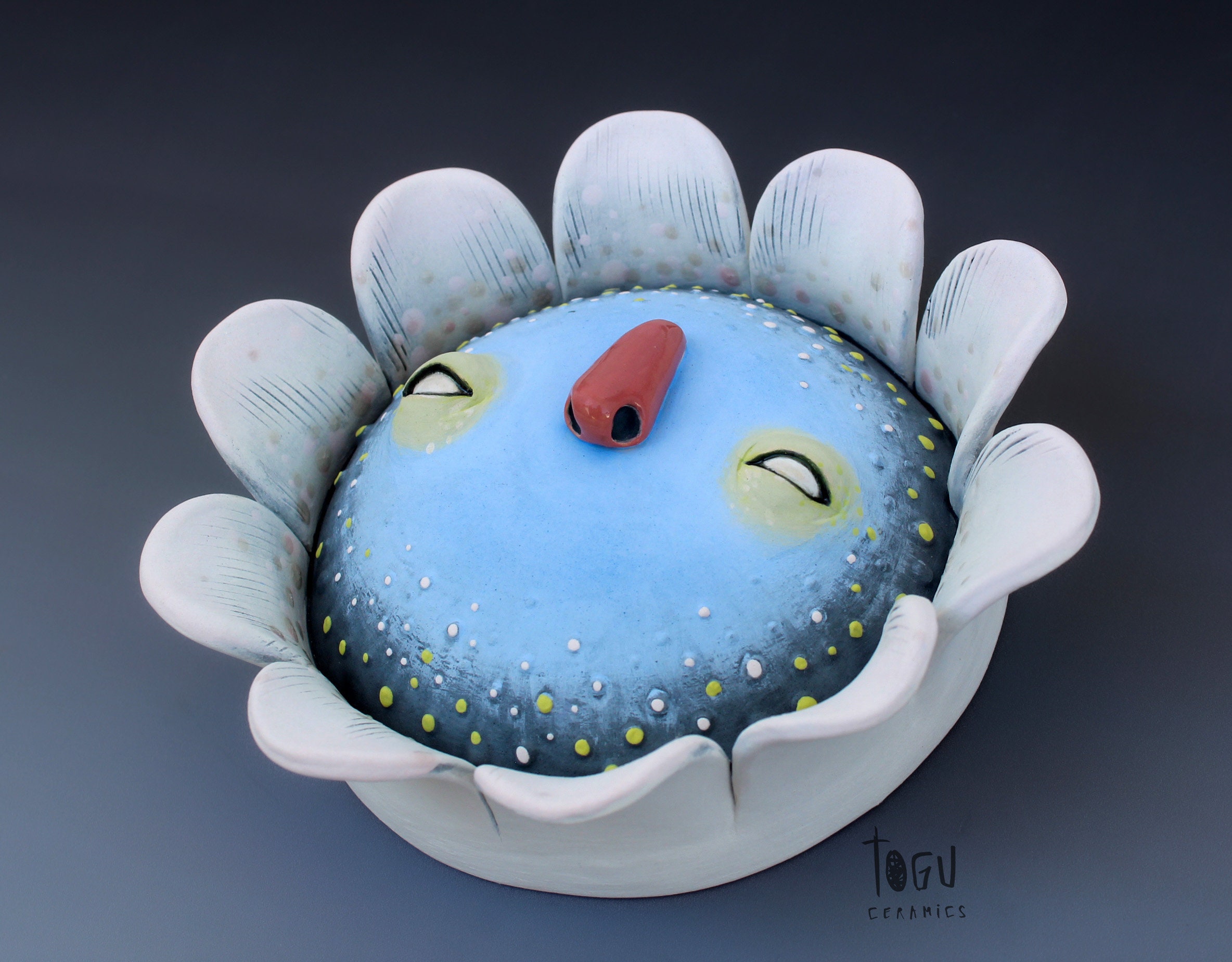 Ceramic Wall Art - Flower Sculpture - Ceramic Mask - Ceramic Home Decor ...