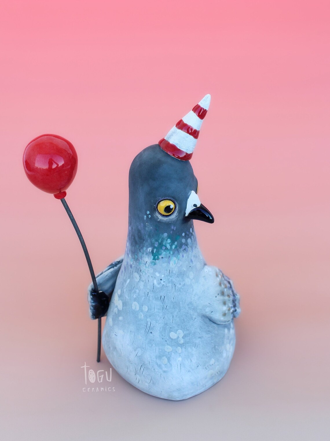 Ceramic Pigeon Sculpture Bird Figurine Handmade Ceramic - Etsy