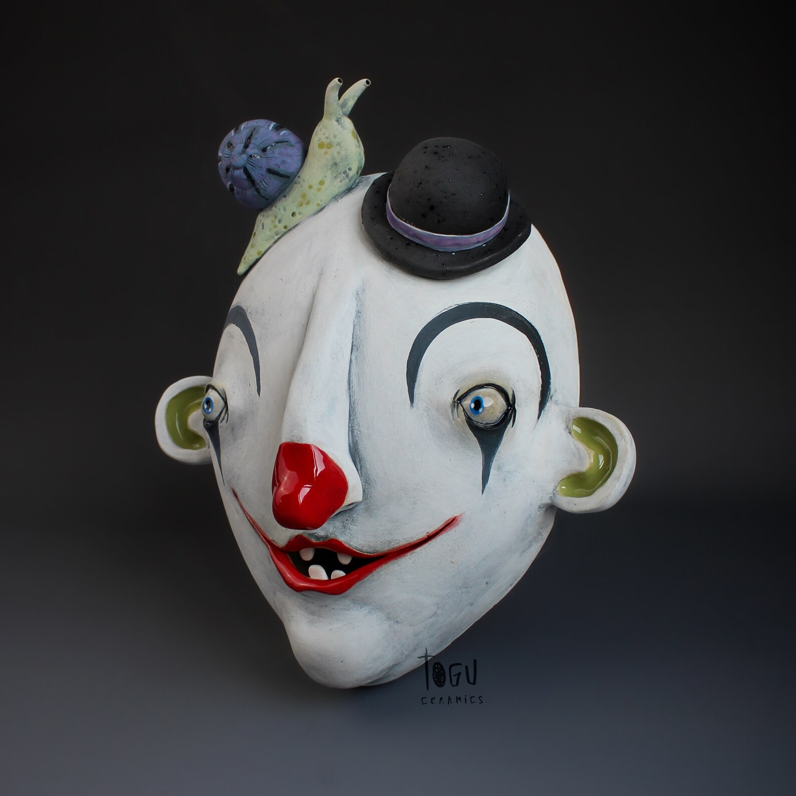 Ceramic Mask, Ceramic Sculpture, Ceramic Clown, Clown Sculpture ...