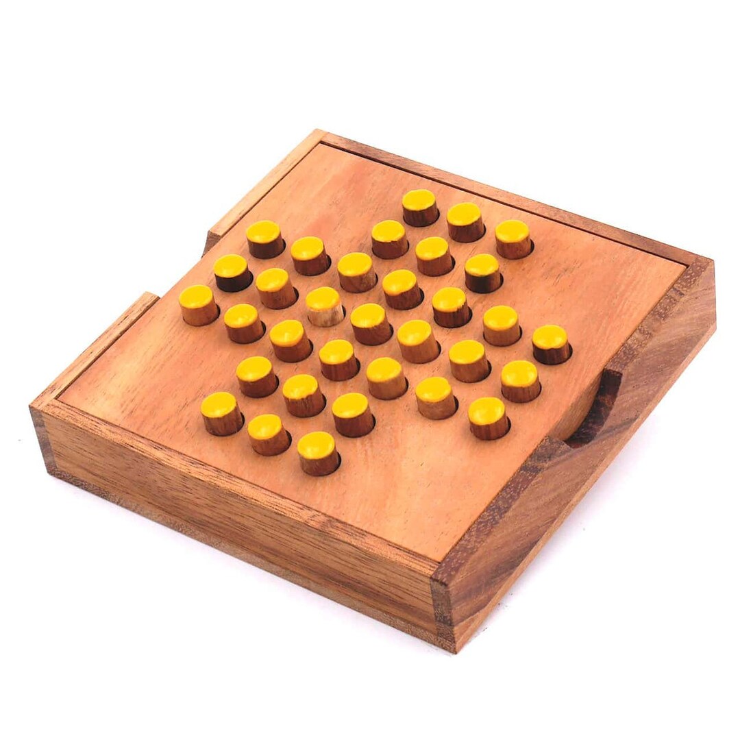 Solitaire, the Entertaining Classic Made of Fine Wood With a Practical ...