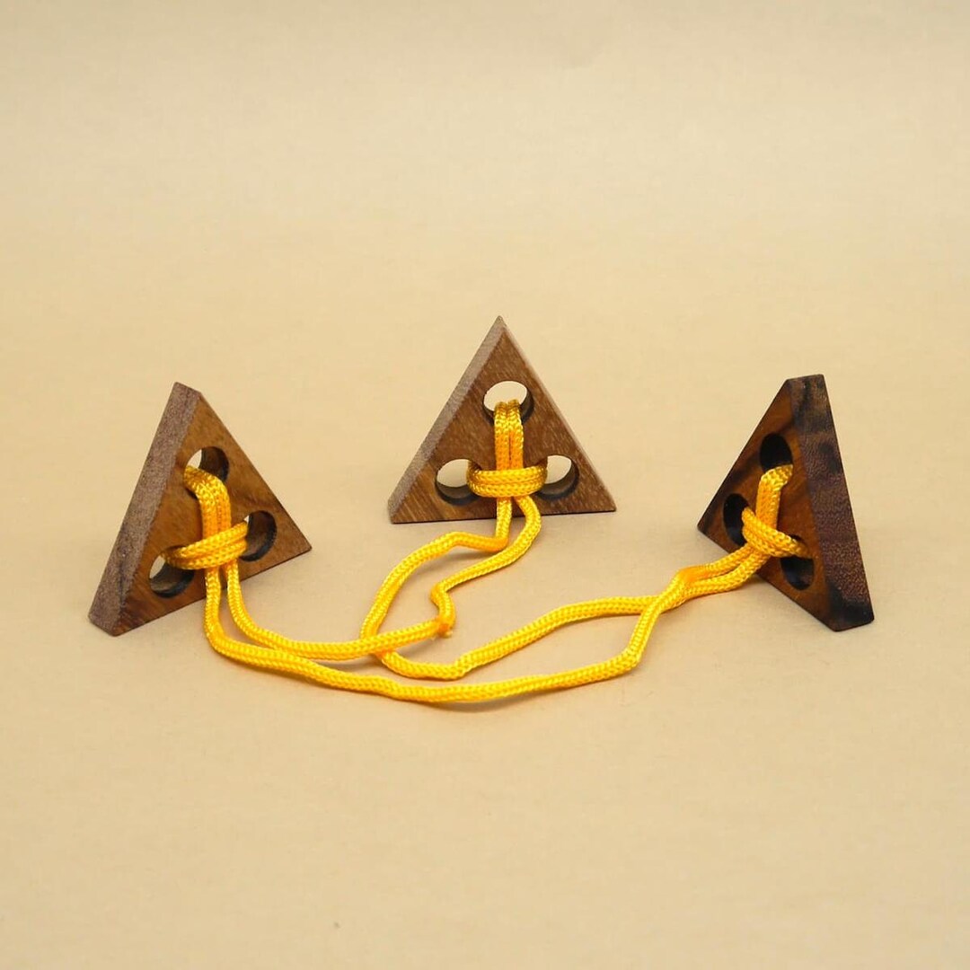 TRIANGLE PUZZLE - Simple String Puzzle - Etsy