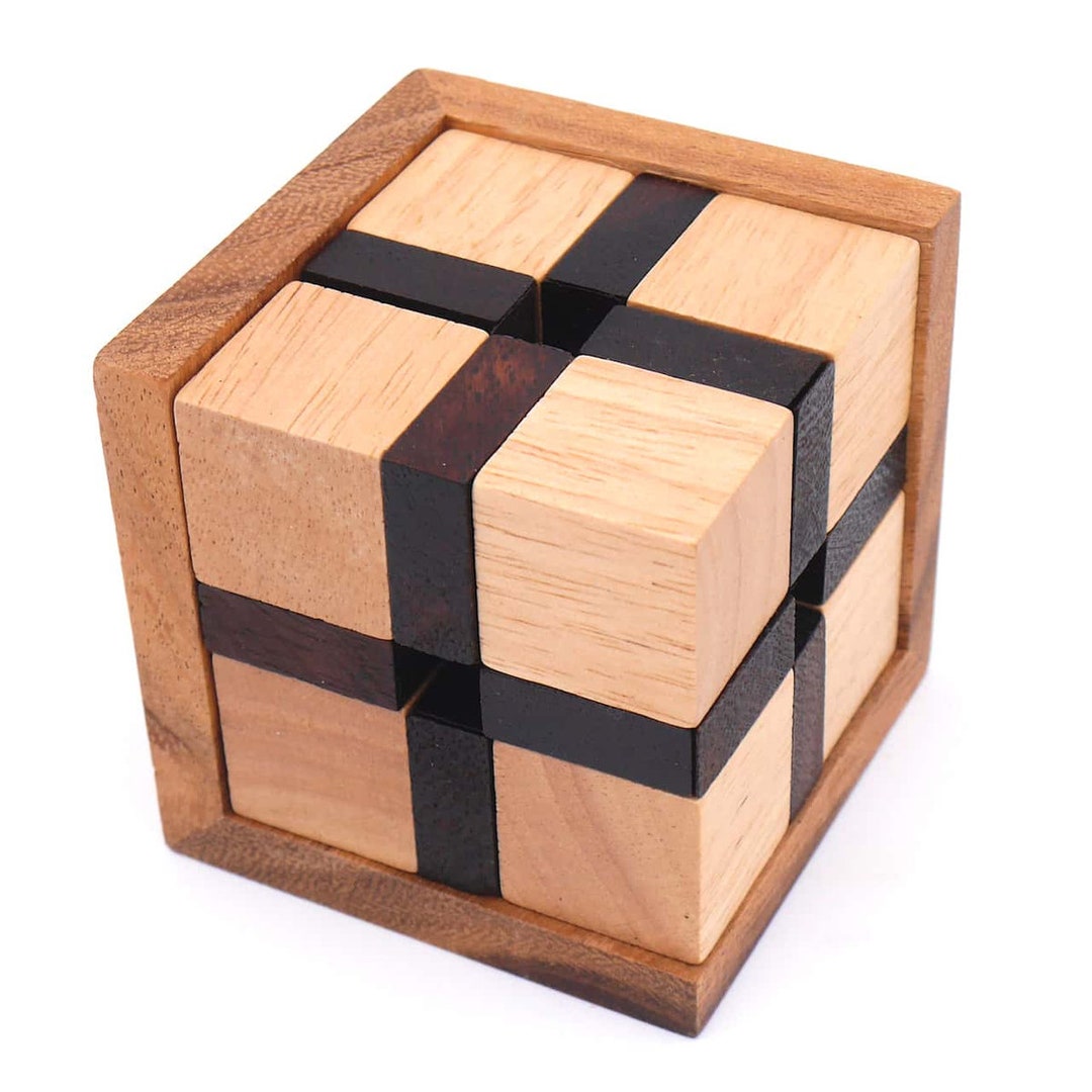 Octagon Sophisticated 3D Puzzle With 8 Wooden Cubes - Etsy