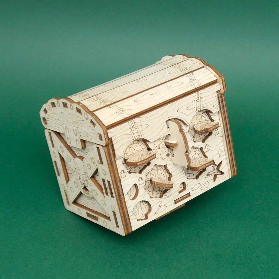PIRATES TREASURE CHEST - Puzzle Box - Etsy