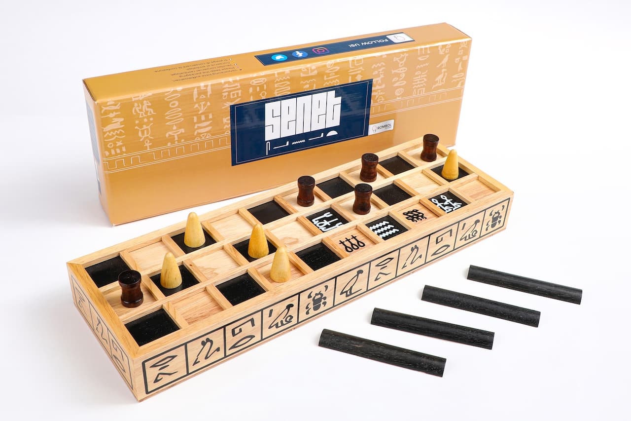 Senet the Board Game of the Pharaohs, an Egyptian Dice Game, Family ...