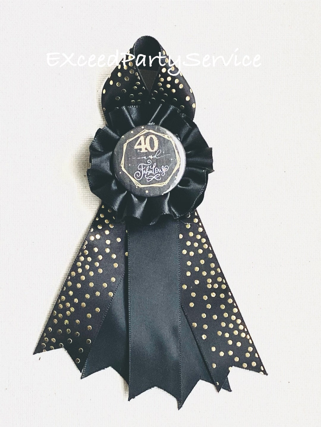 40th Birthday Pin/birthday Pin /birthday Ribbon Corsage/birthday Badge ...