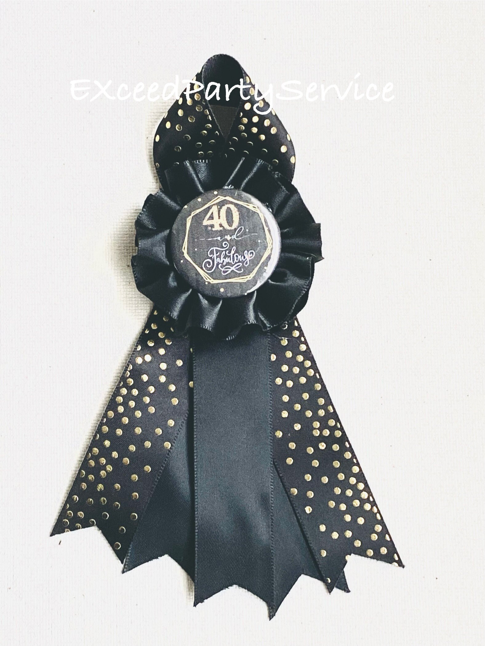 40th Birthday Pin/birthday Pin /birthday Ribbon Corsage/birthday Badge ...