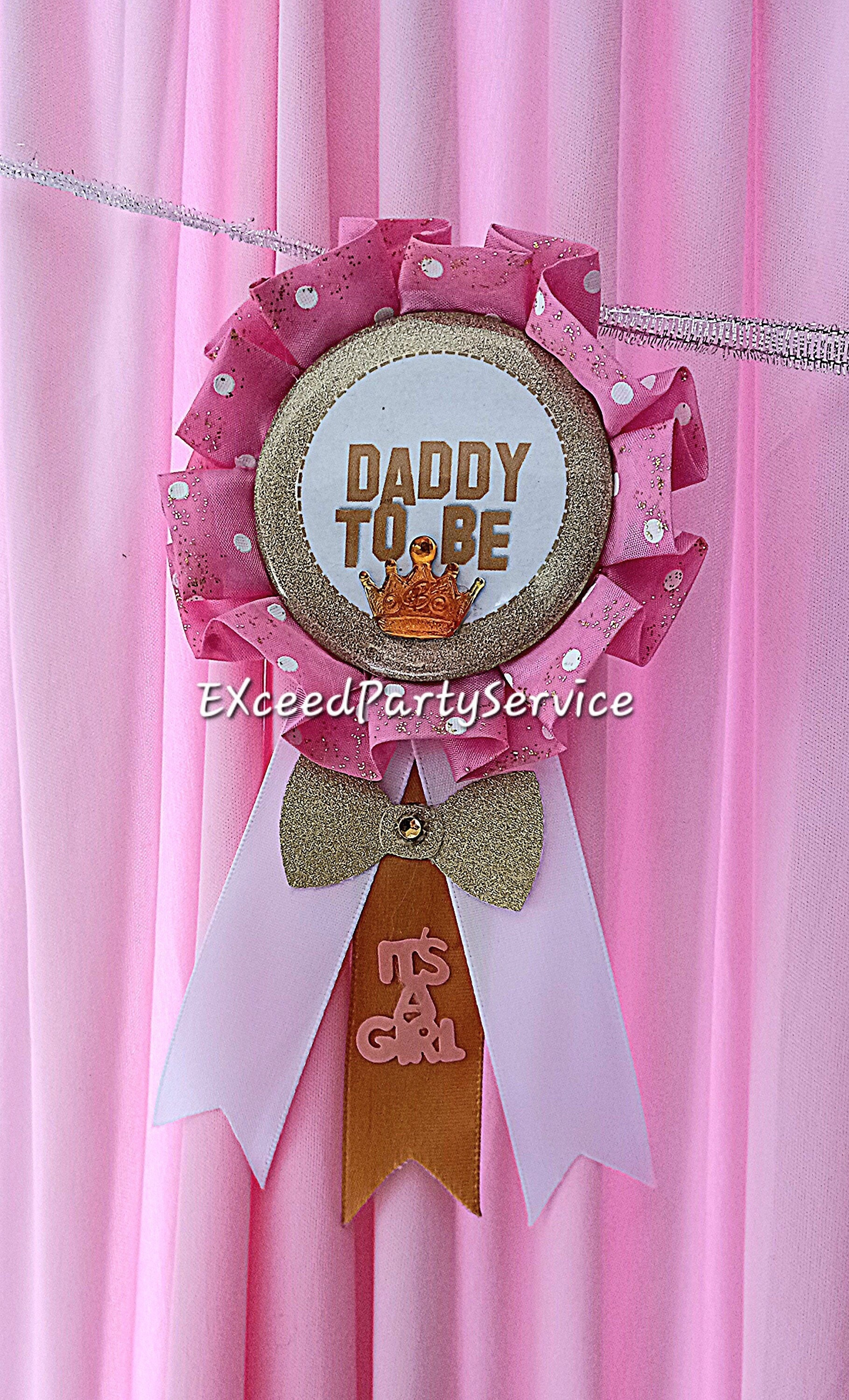 Girl or Pink Baby Shower Party Pin / Pink Baby Shower Decoration Favor ...