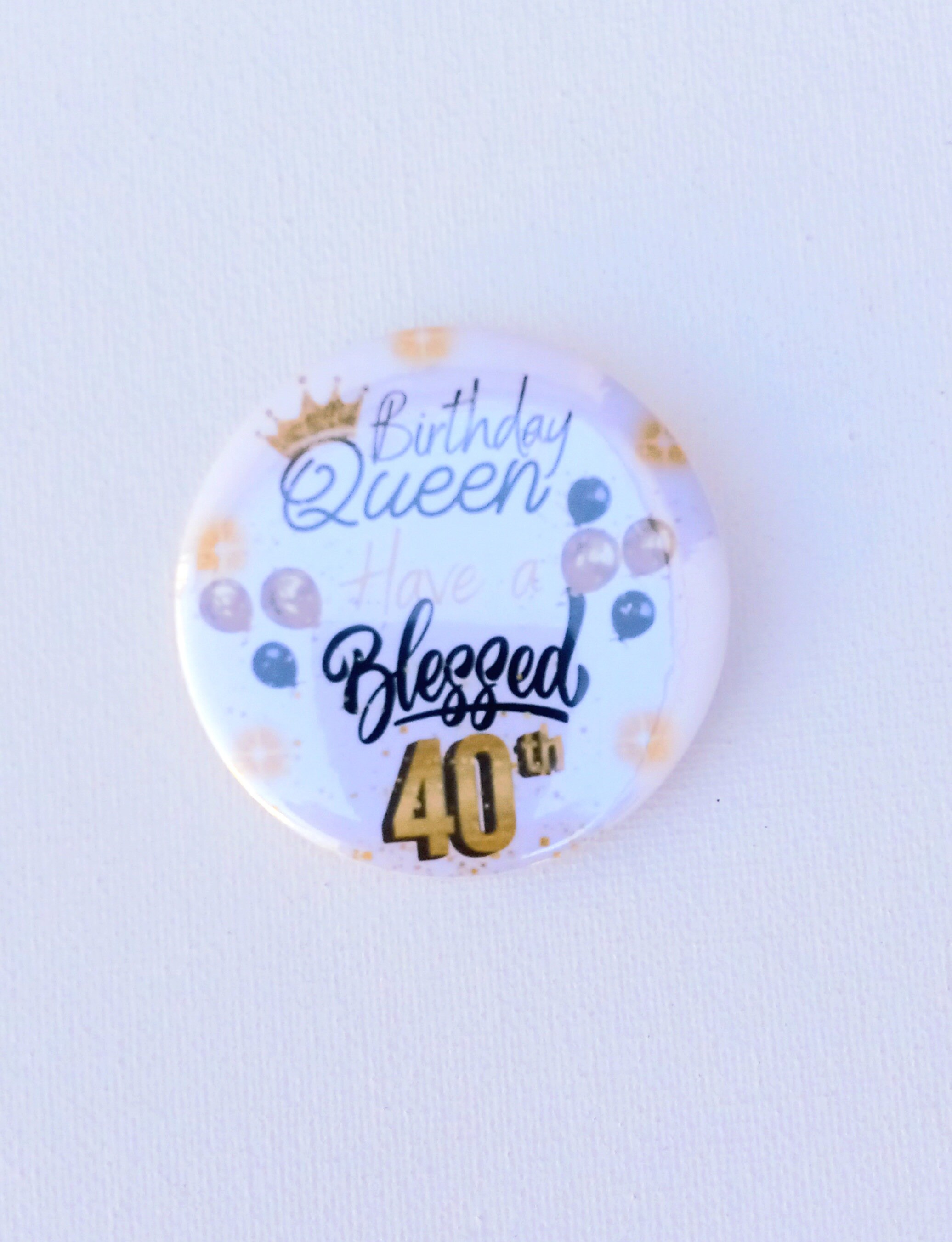 40th Birthday Party Button Custom Birthday40th Birthday Pin - Etsy