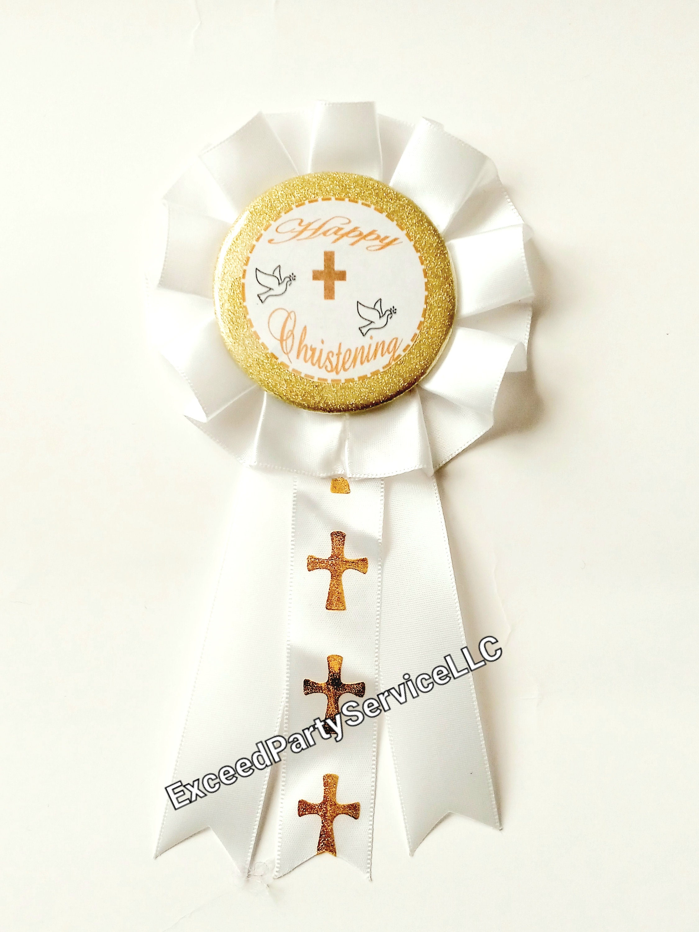 Christening Communion Party Button Badge Pin (select Color) - Etsy