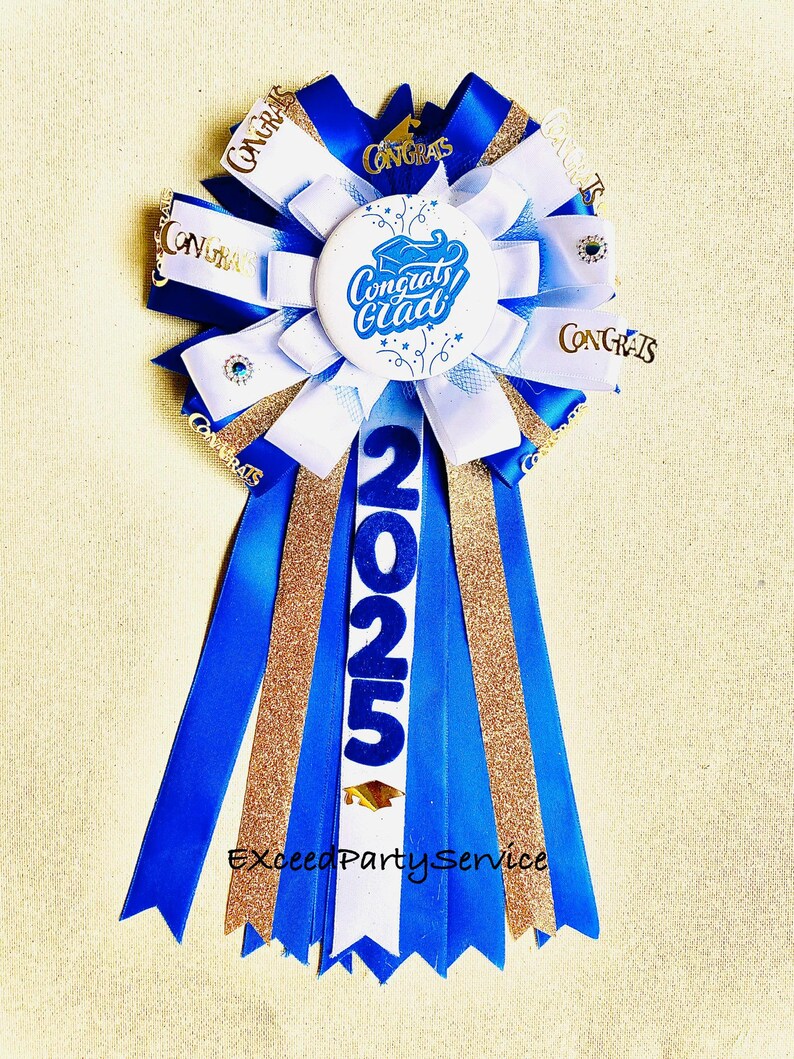 Graduation Badge Class of 2024 2025 Graduation Party Badge Pin Royal ...