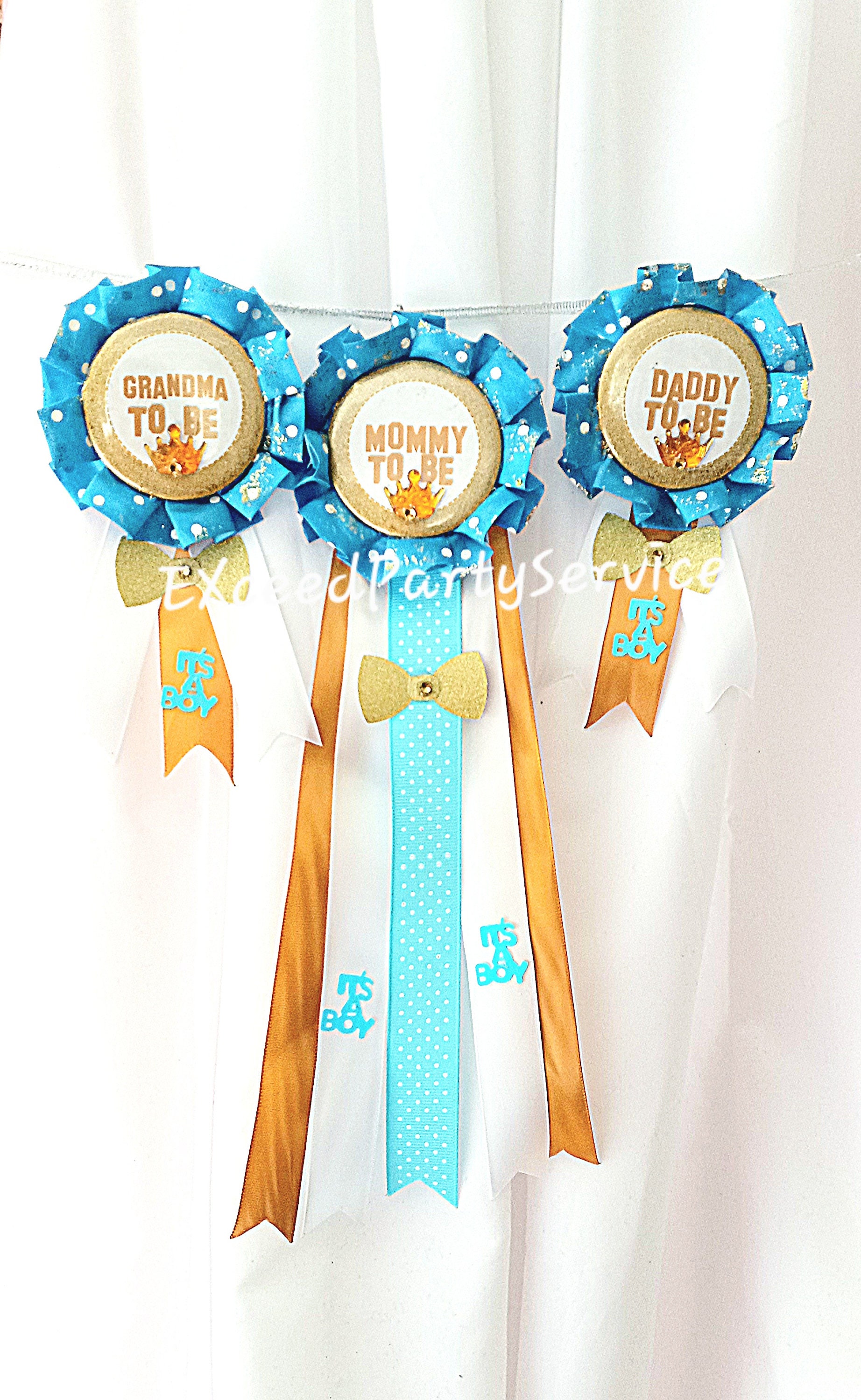 Royal Prince Baby Shower Party Themed Corsage Ribbon Corsage for Mom ...