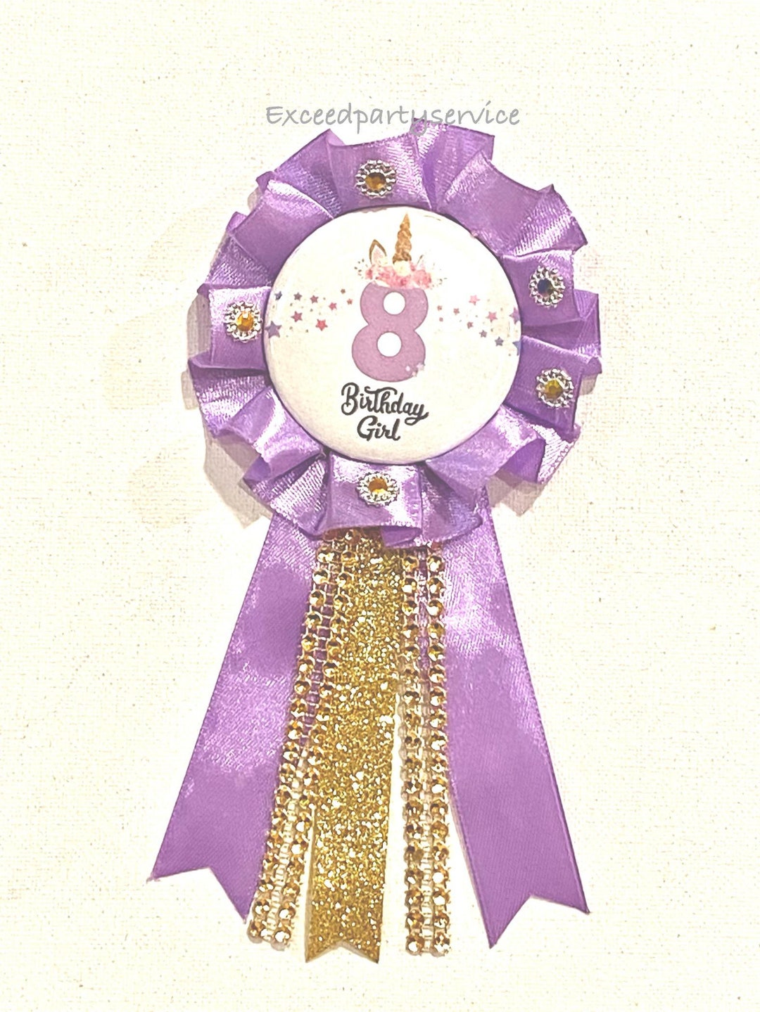 Unicorn Birthday Badge Pin Girls Birthday Badge Custom Birthday Pins ...