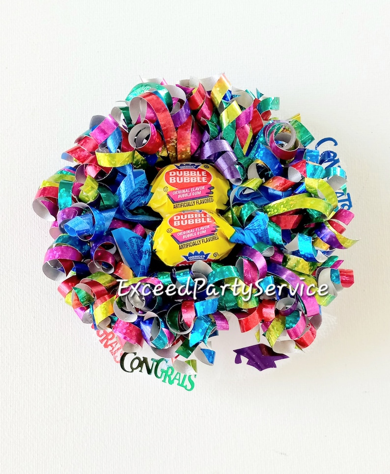 Rain Bow Graduation Birthday Party Candy Curly Ribbon Corsage Candy ...