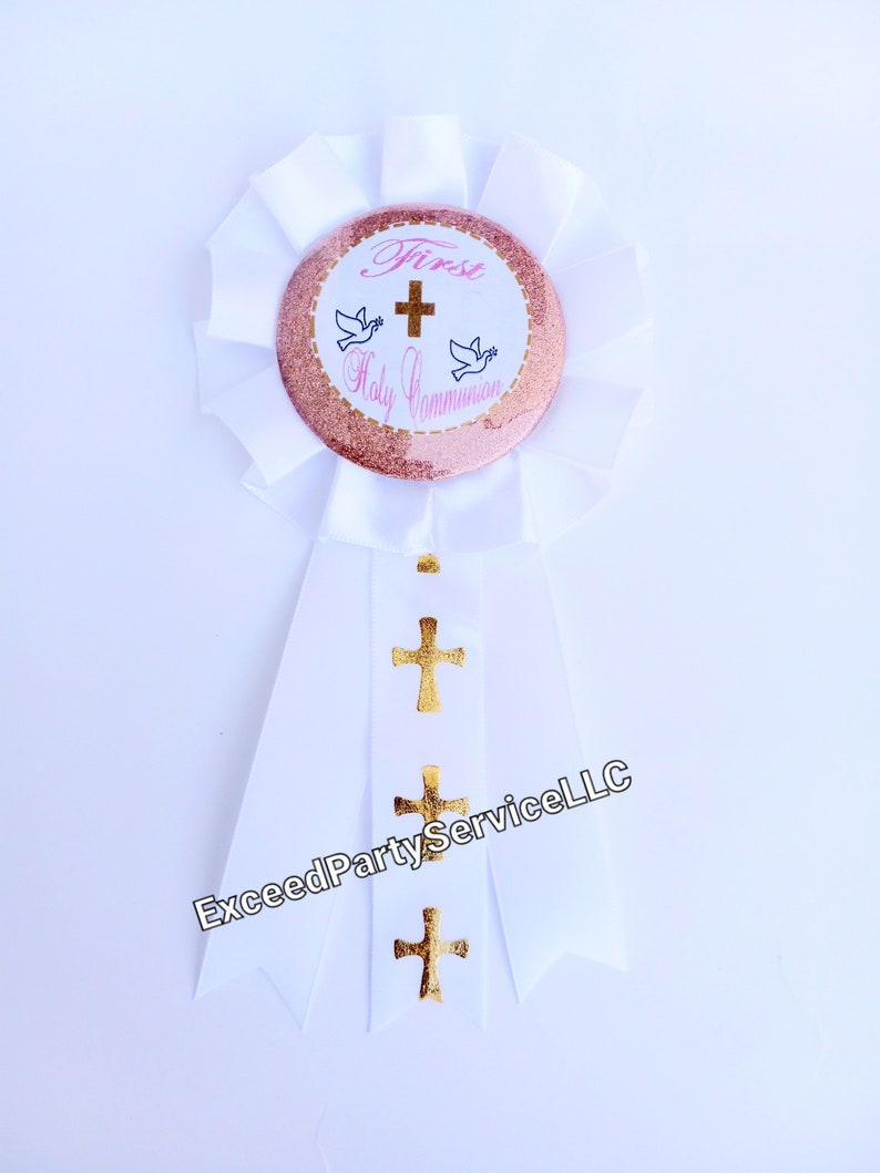 Christening Communion Party Button Badge Pin (select Color) - Etsy