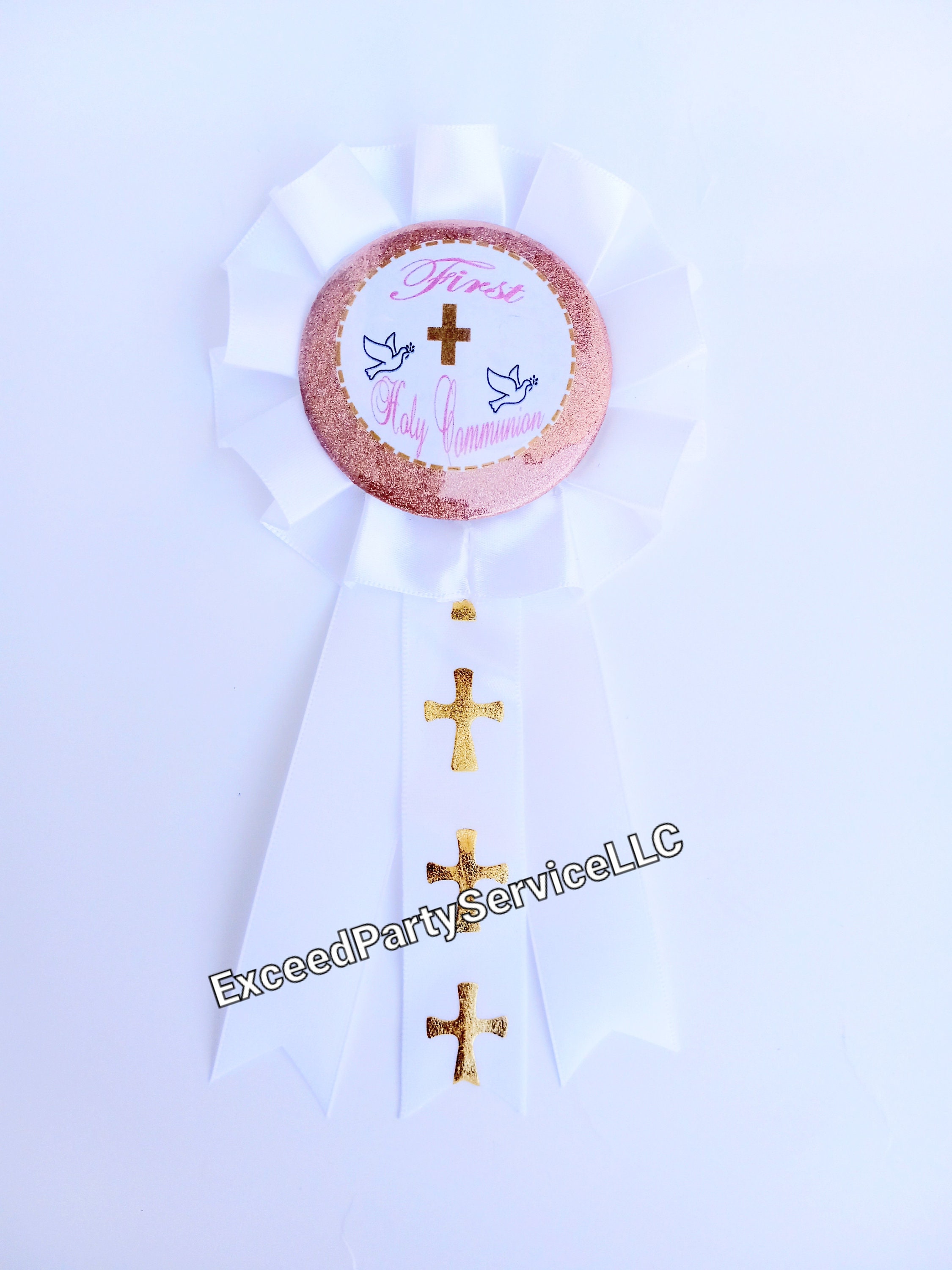 Christening Communion Party Button Badge Pin (select Color) - Etsy