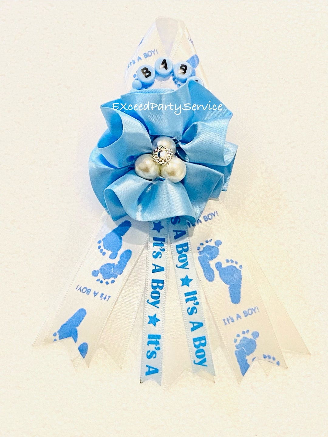 Boy Baby Shower Party Ribbon Baby Shower /mommy to Be Ribbon/ Baby Foot ...