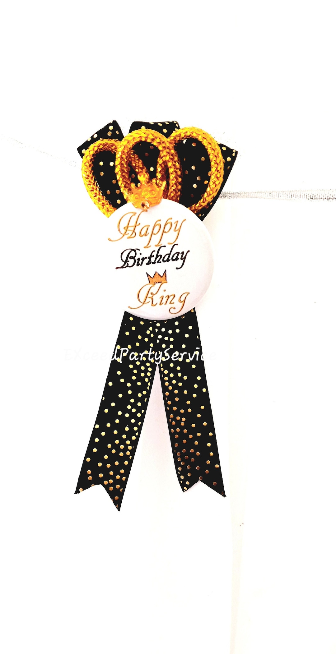 Birthday Pin/ King Party Theme/birthday Pin /king Birthday Ribbon ...