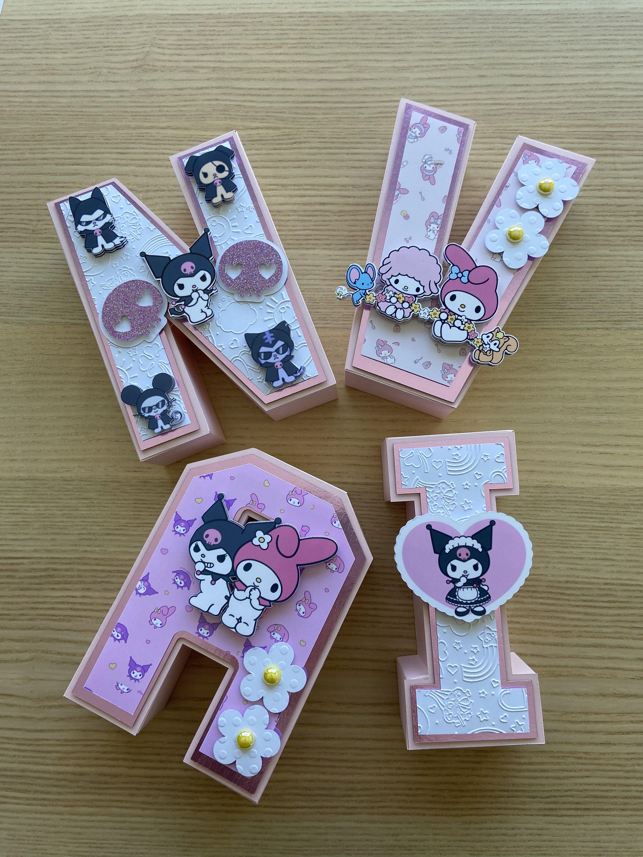 Custom My Melody y Kuromi 3D Letters 3D Numbers Personalizar - Etsy México