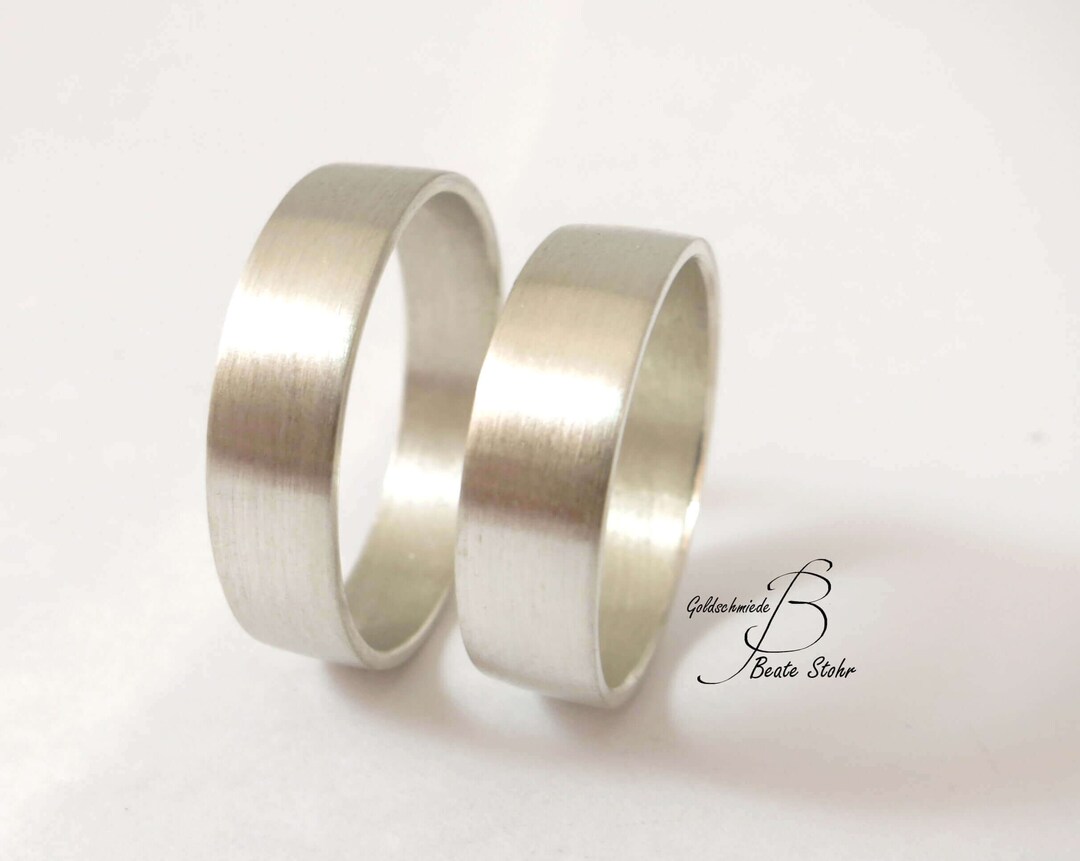 Wedding Rings Matt Finish - Etsy
