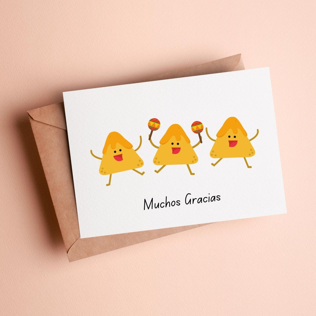 Muchos Gracias Thank You Card Thanks Funny Thank You - Etsy