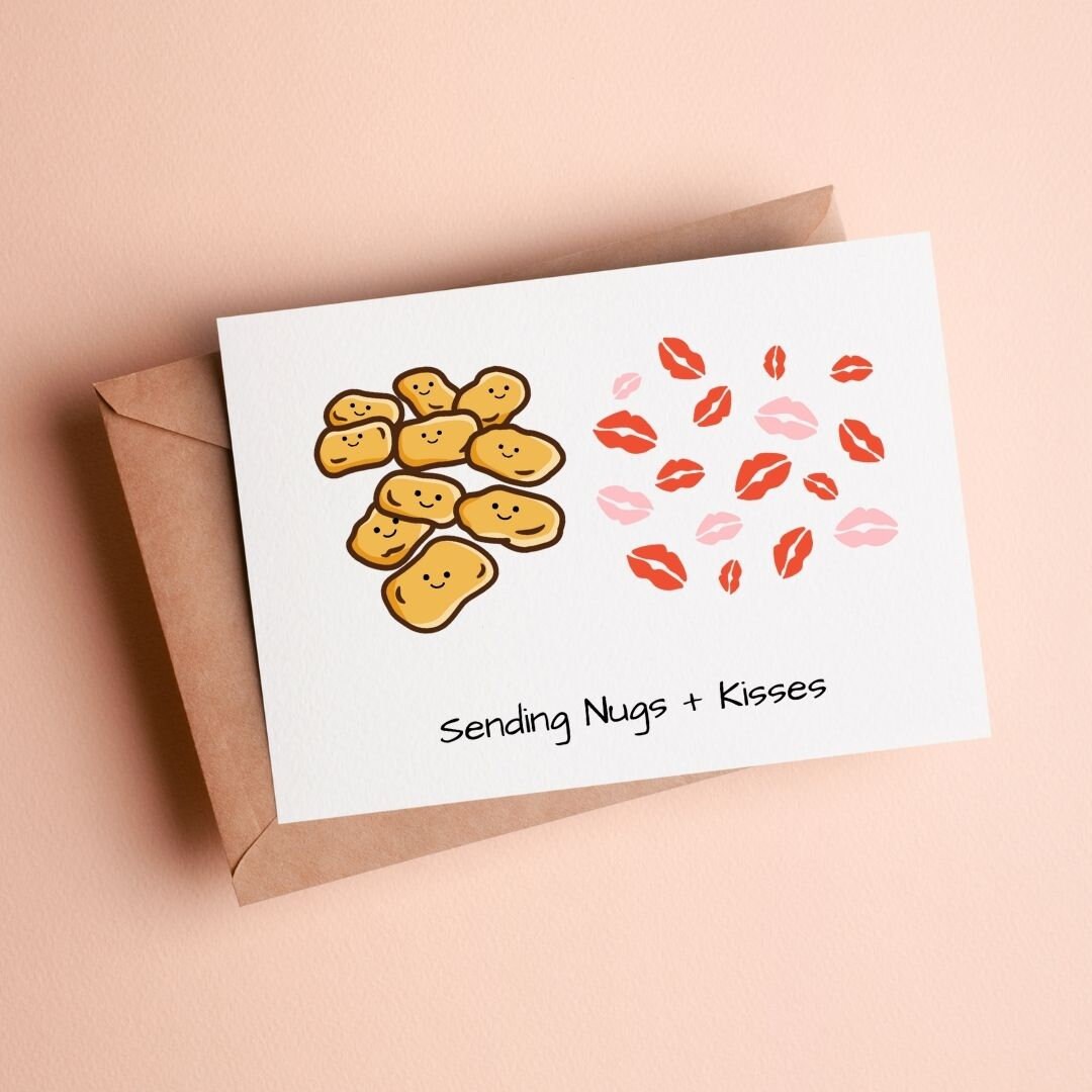 Sending Nugs and Kisses Funny Card Card for Her Card for - Etsy UK