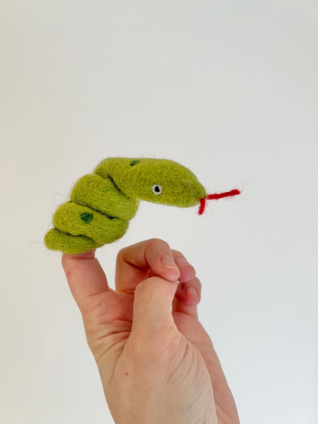 Cute Felt Snake Finger Puppet | Finger Play | Montessori Toy ...