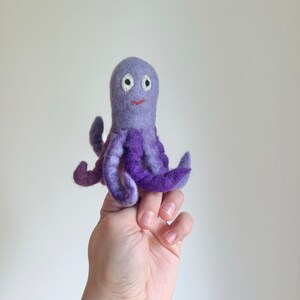 Cute Felt Finger Puppet Octopus I Finger Game Octopus I Montessori Toy ...