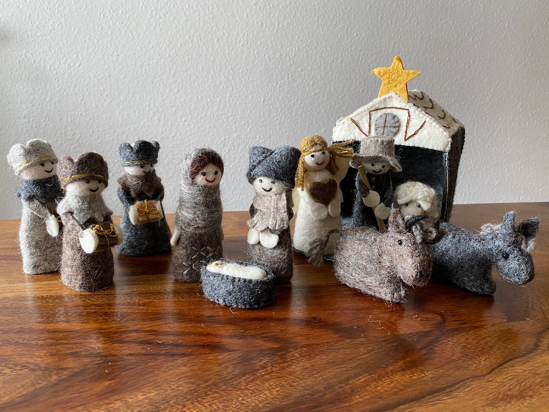 Nativity Scene Made of Felt I Christmas Decoration I Handmade I Mary ...