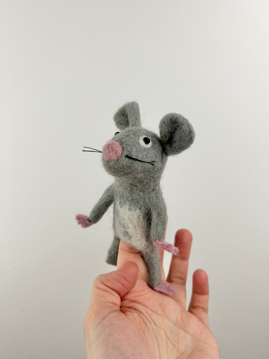 Cute Finger Puppet Mouse Made of Felt I Finger Game I Farm Animal I ...