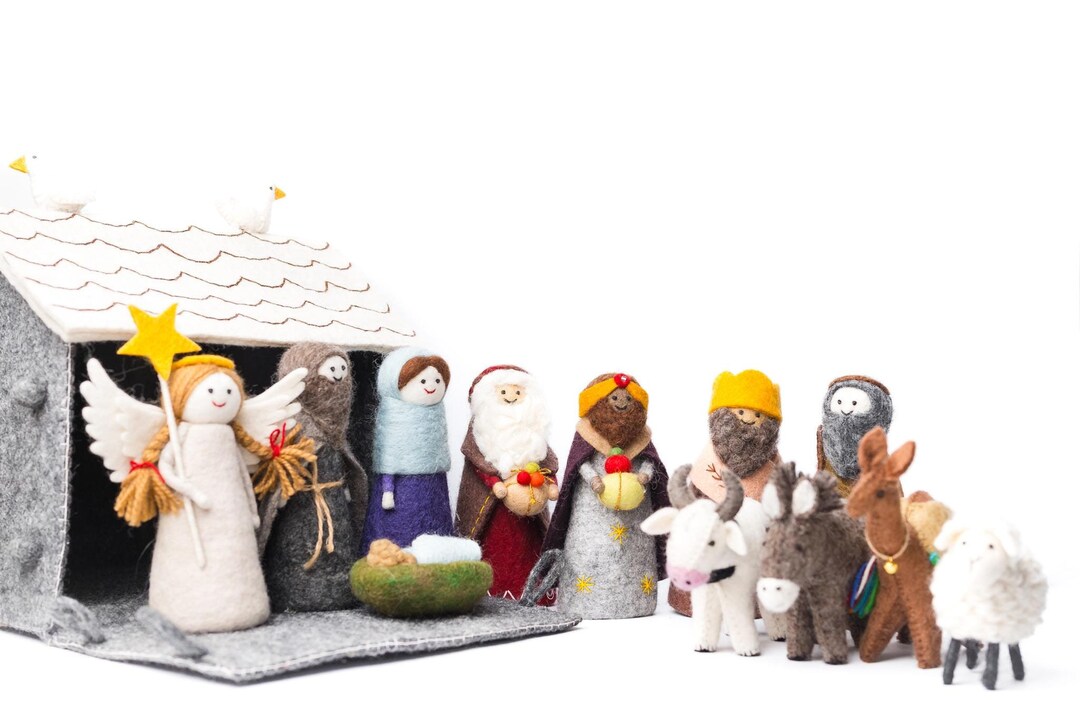 Nativity Scene Made of Felt I Christmas Decoration I Handmade I Mary ...