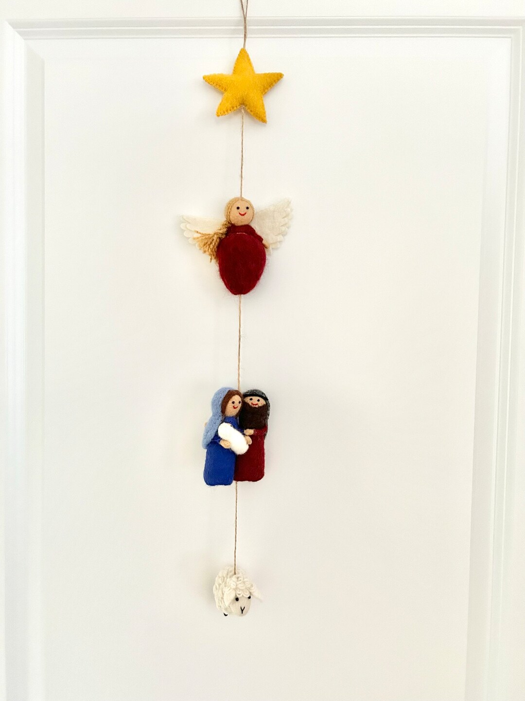 Christmas Garland Holy Family Felt Handmade I Christmas Decoration I ...