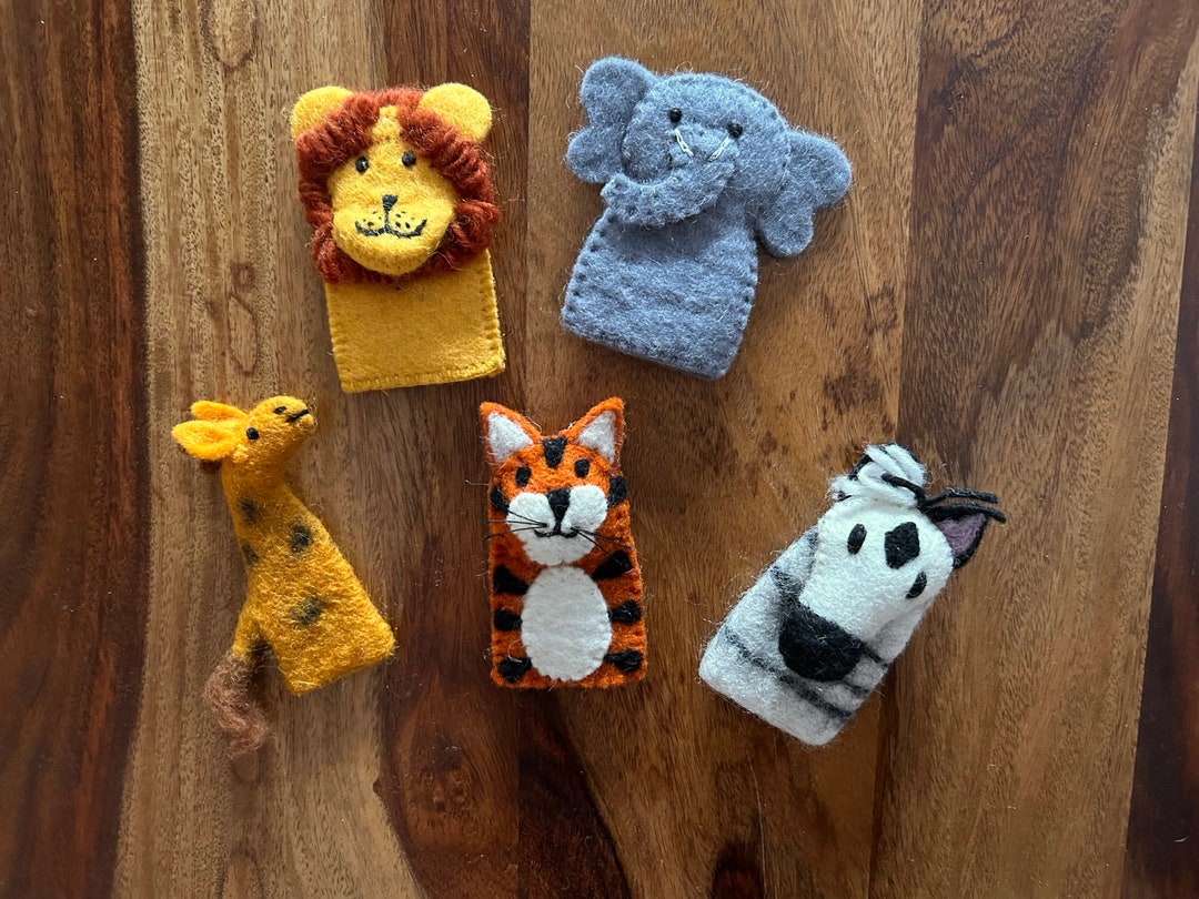 Finger Puppets Wild Animals, Africa, Safari, Finger Game Felt ...