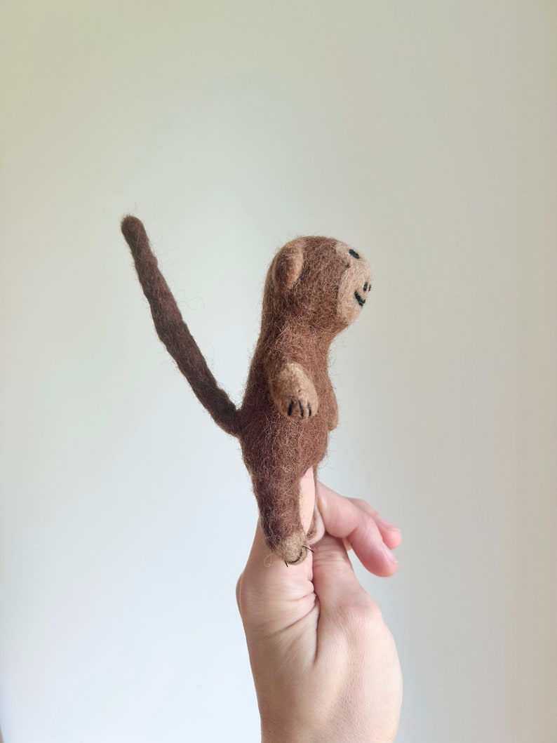 Cute Felt Monkey Finger Puppet | Finger Play | Wild Animals ...