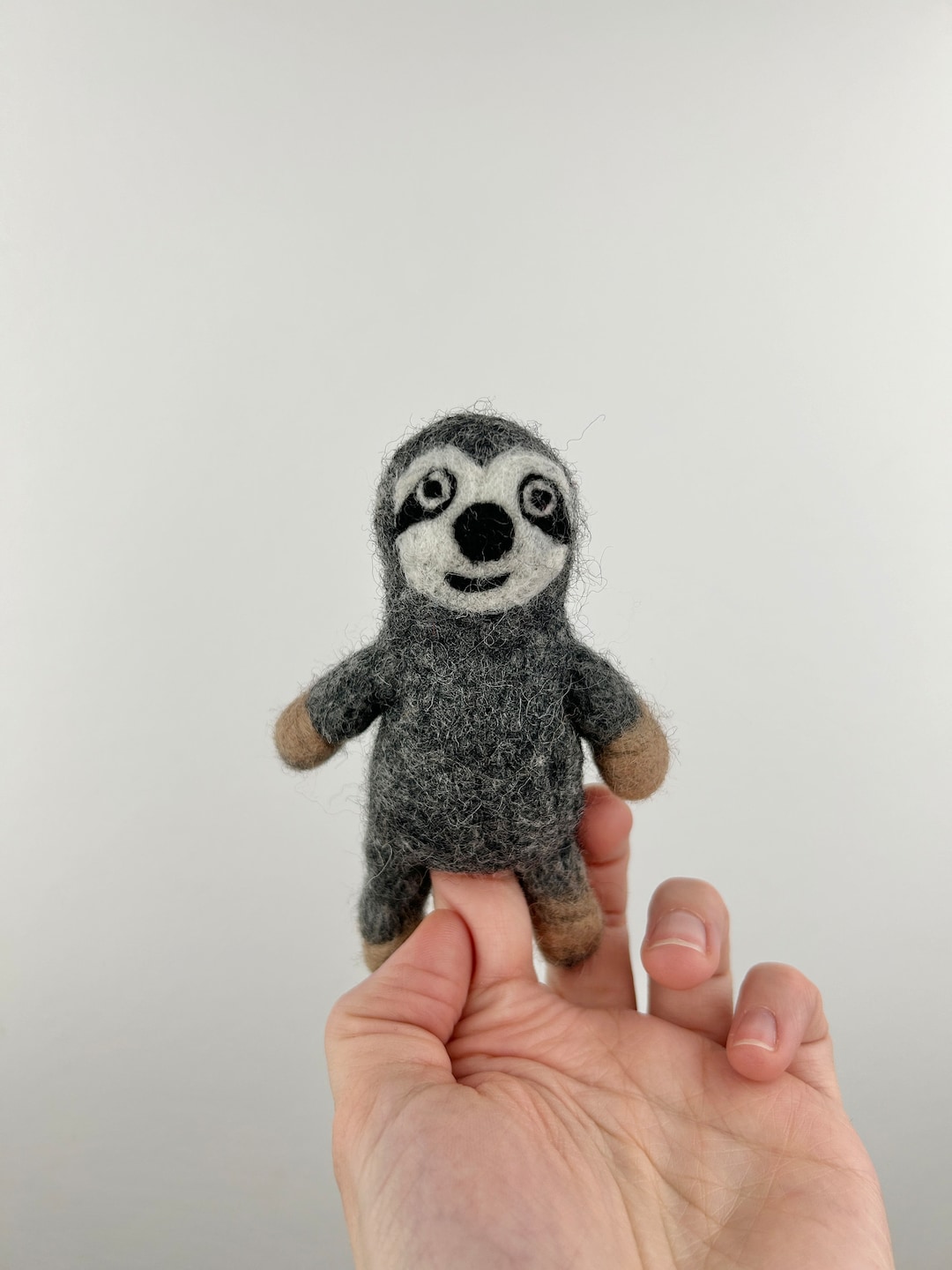 Cute Felt Sloth Finger Puppet | Finger Game | Wild Animals | Montessori ...