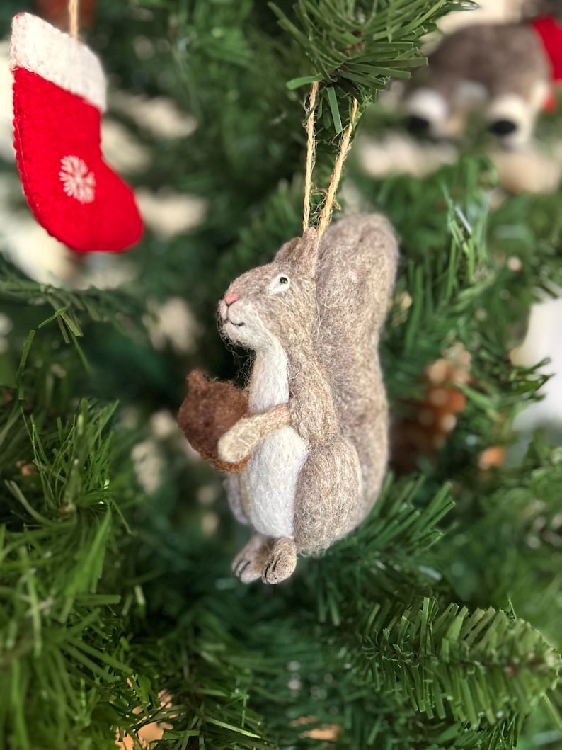 Squirrel Pendant I Felt Decoration I Winter I Christmas Tree I Autumn ...