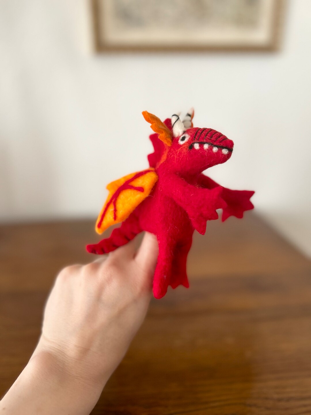 Cute Finger Puppet Monster Made of Felt I Finger Game I Dragon I Cute ...