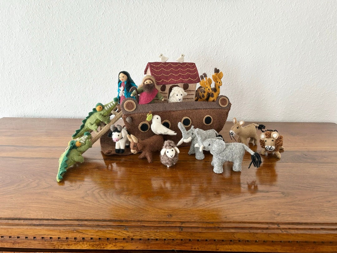 Noah's Ark Made of Felt I Puppet Show Children I Noah's Ark Baptism I ...