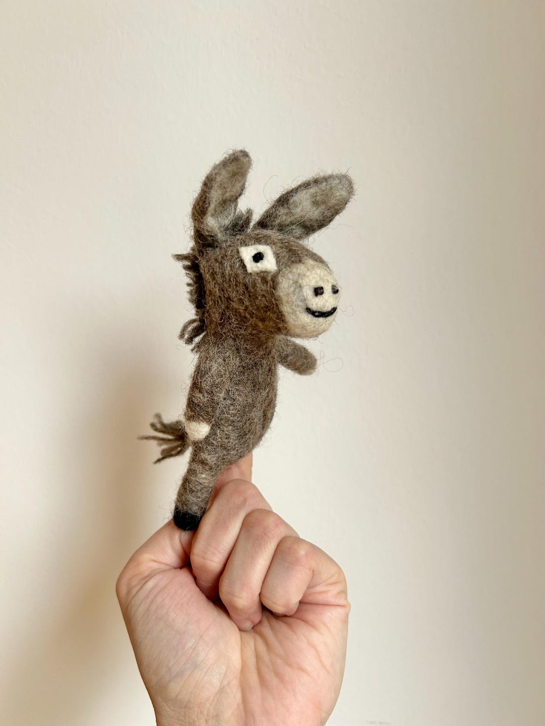 Cute Finger Puppet Donkey Made of Felt I Finger Game I Farm Animal I ...