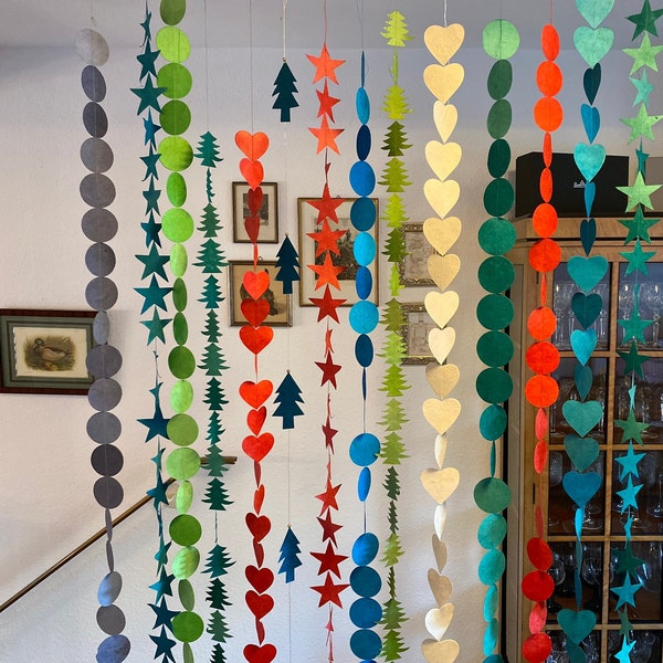 Circle Paper Garland - Etsy