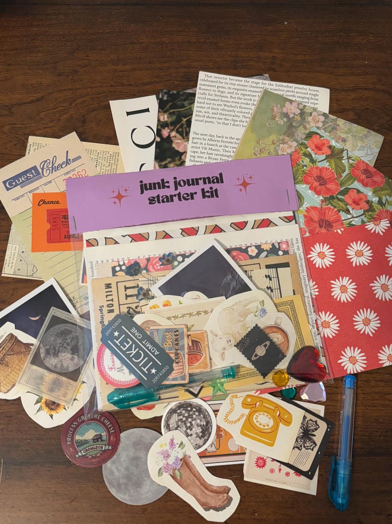 Junk Journal Scrapbooking Starter Kit - Etsy