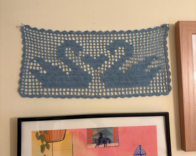 Filet Crochet Swans, Large Tapestry - Etsy
