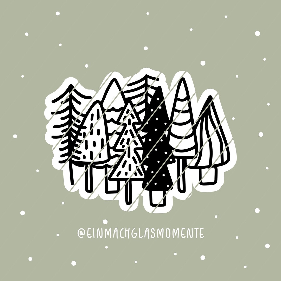 Winter Forest Plotter and Laser File in EPS, SVG and DXF - Etsy