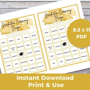 Graduation Ceremony BINGO - Etsy