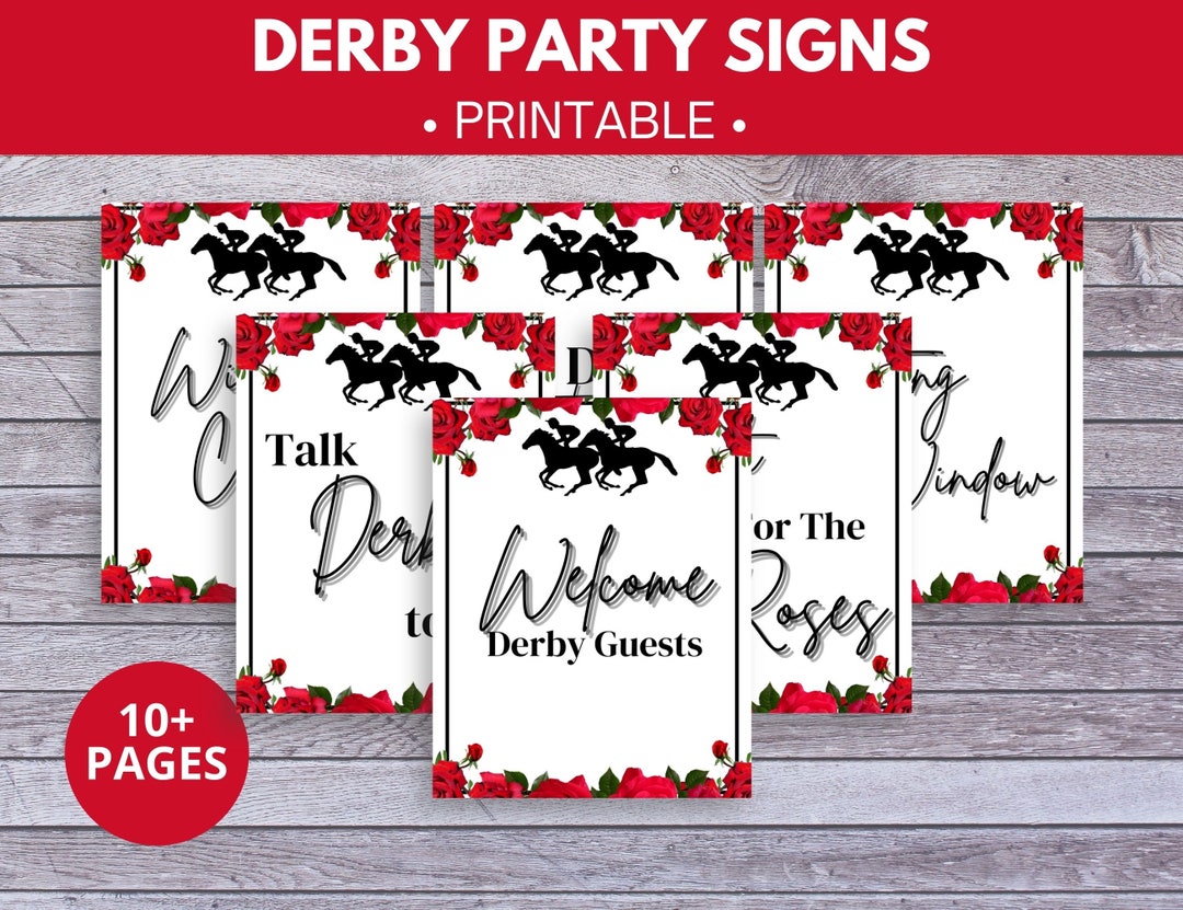 Derby Party Signs | Derby Printable | Derby Party Decor - Etsy UK