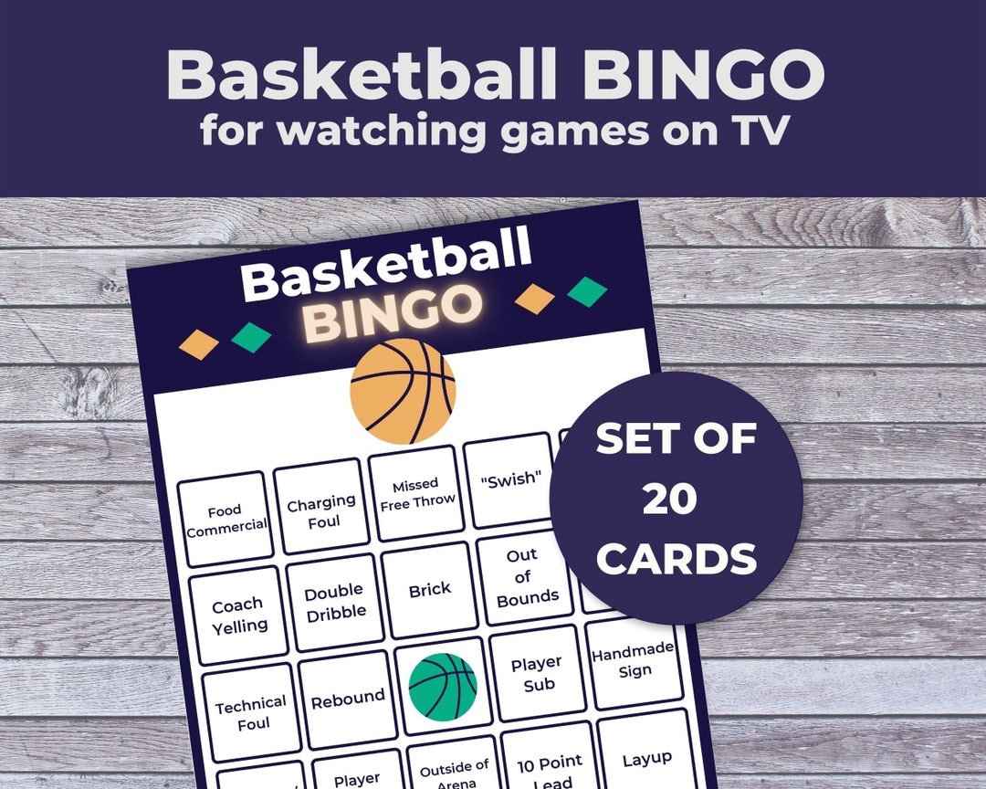 Basketball Bingo Game: Printable Cards (instant Download) - Etsy