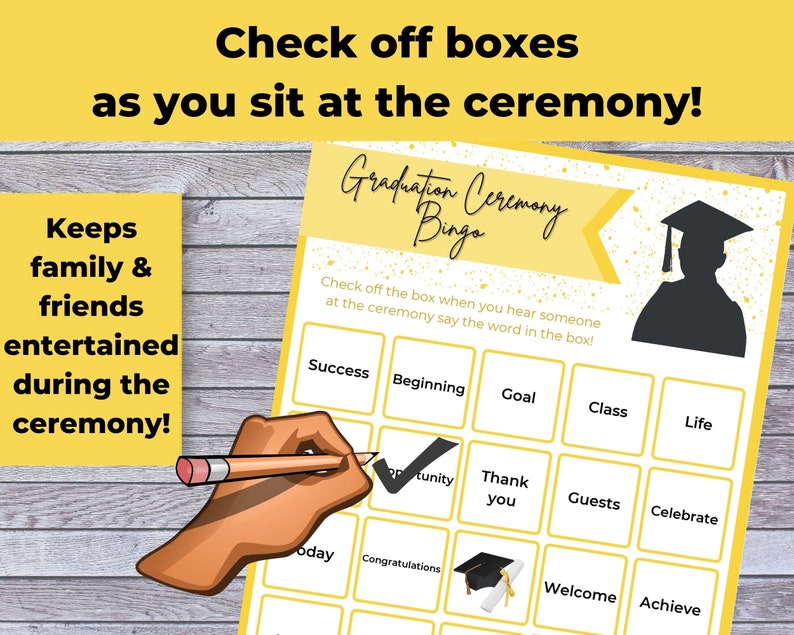 Graduation Ceremony Bingo - Etsy