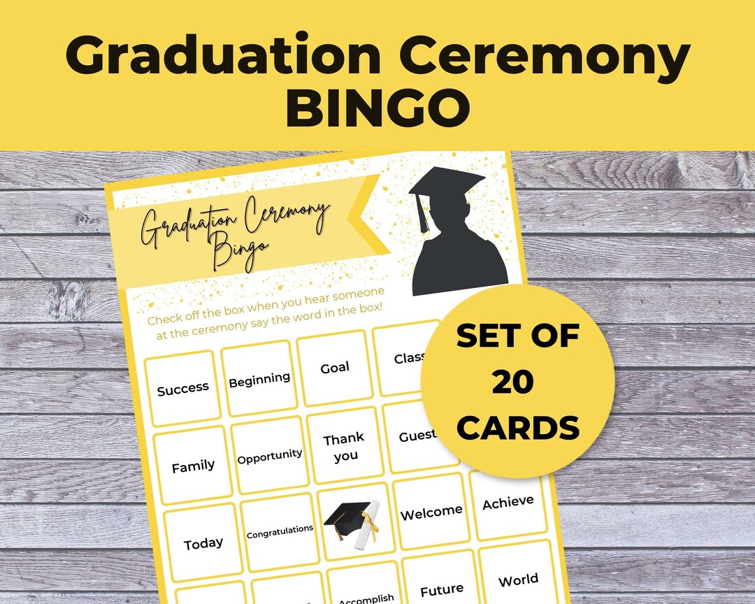 Graduation Ceremony Bingo - Etsy