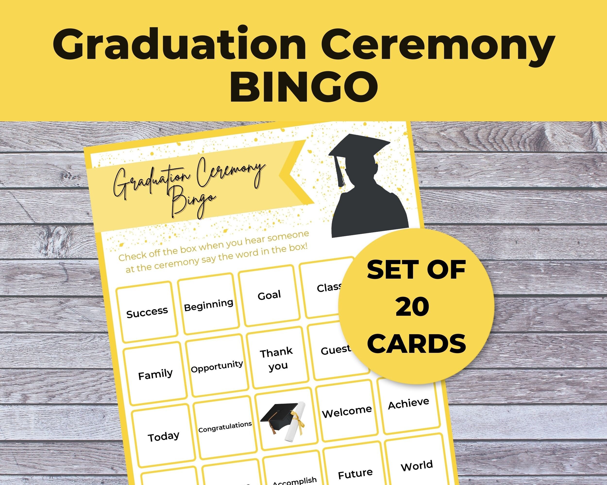 Graduation Ceremony Bingo - Etsy